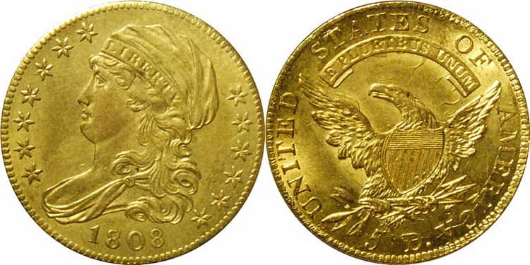5 US dollars coins history